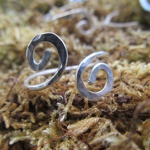Infinity Ring, Hammered Argentium Sterling Silver Spiral, Infinity ...