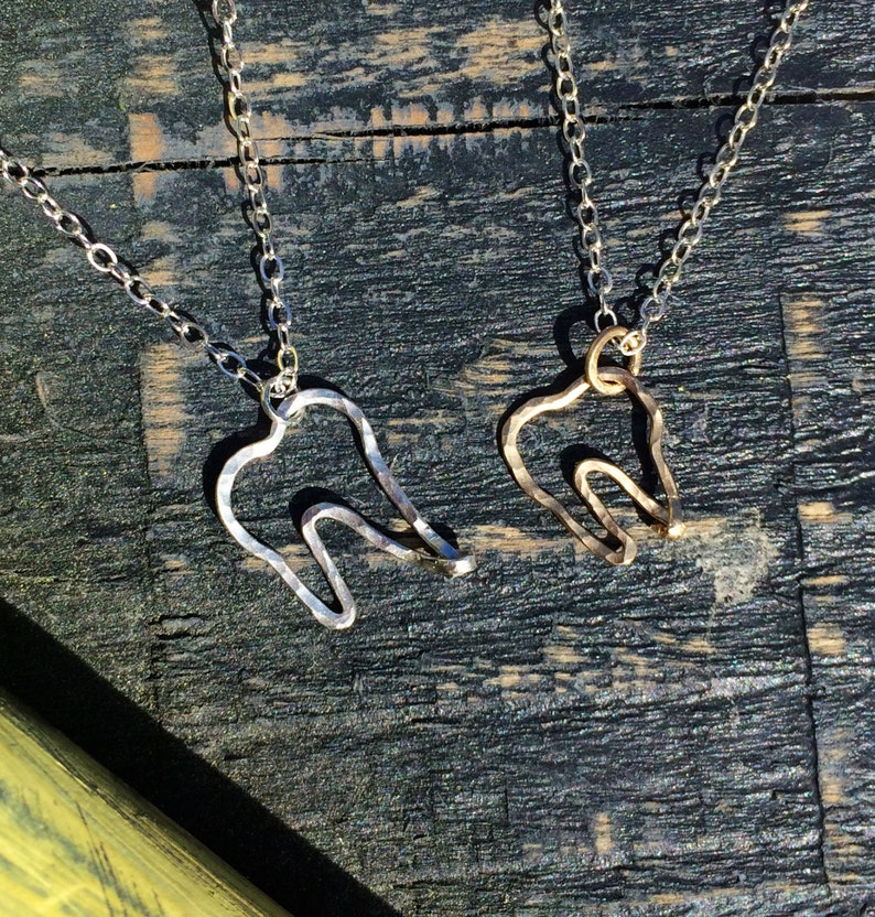 Tooth Necklace Tooth Outline Pendant Necklace for Dentists - Etsy