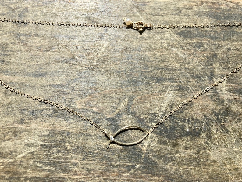Christian Fish Gold Necklace Ichthys Necklace Ichthus - Etsy