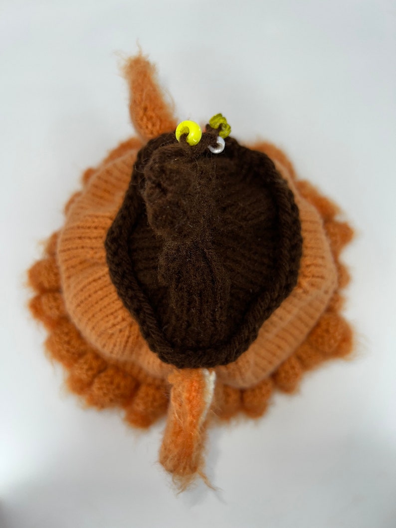 Fox Flower Furry Fuzzy Pixie Forest Creature Hat Beanie OOAK Hand Knit ...