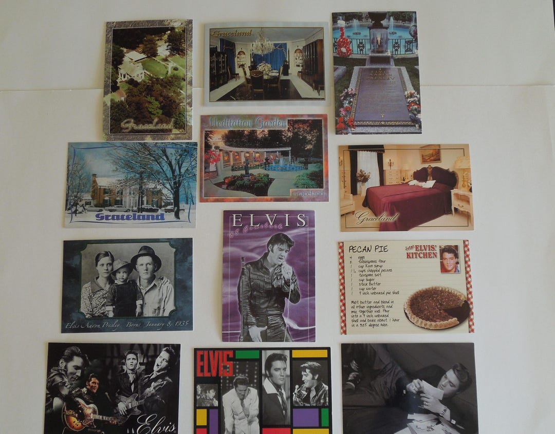 Vintage Collection of Elvis Presley-graceland Postcards 1992-2005 - Etsy