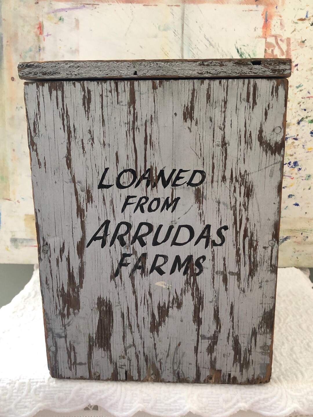 Vintage Rustic Wooden Milk Box From Arrudas Farms in Tiverton, Rhode ...