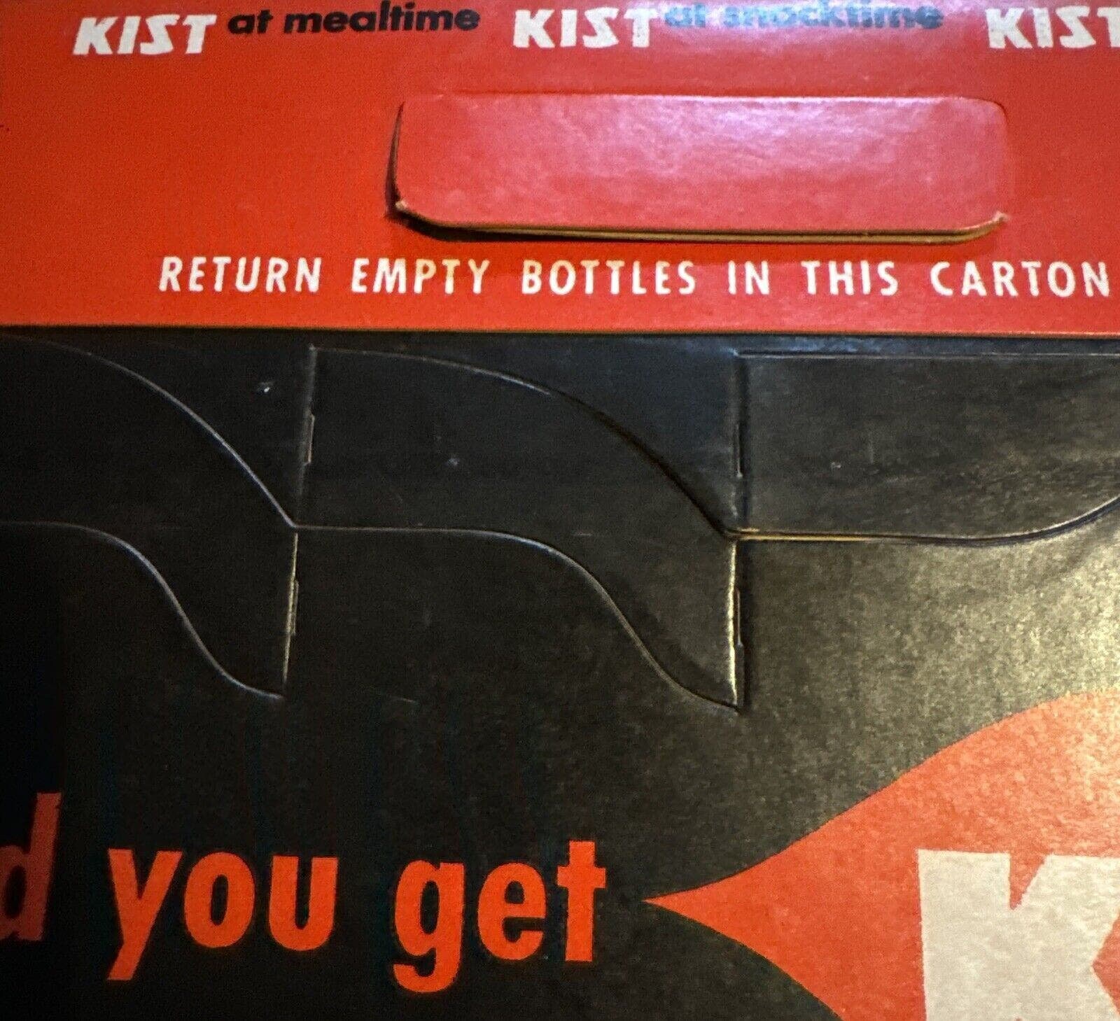 1950s Kist Soda Cardboard Pop Carton Carrier 12 Bottle Carton VTG NOS ...