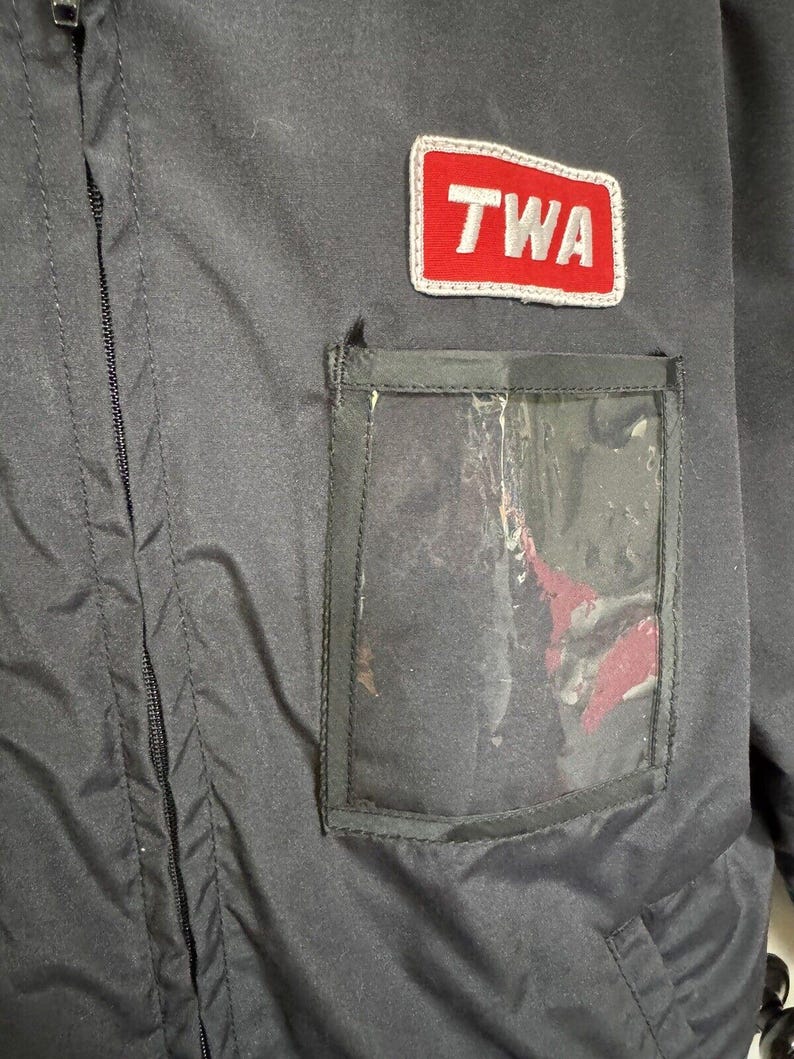 TWA Airport Airlines L Employee Uniform Ramp Crew Jacket VTG ...