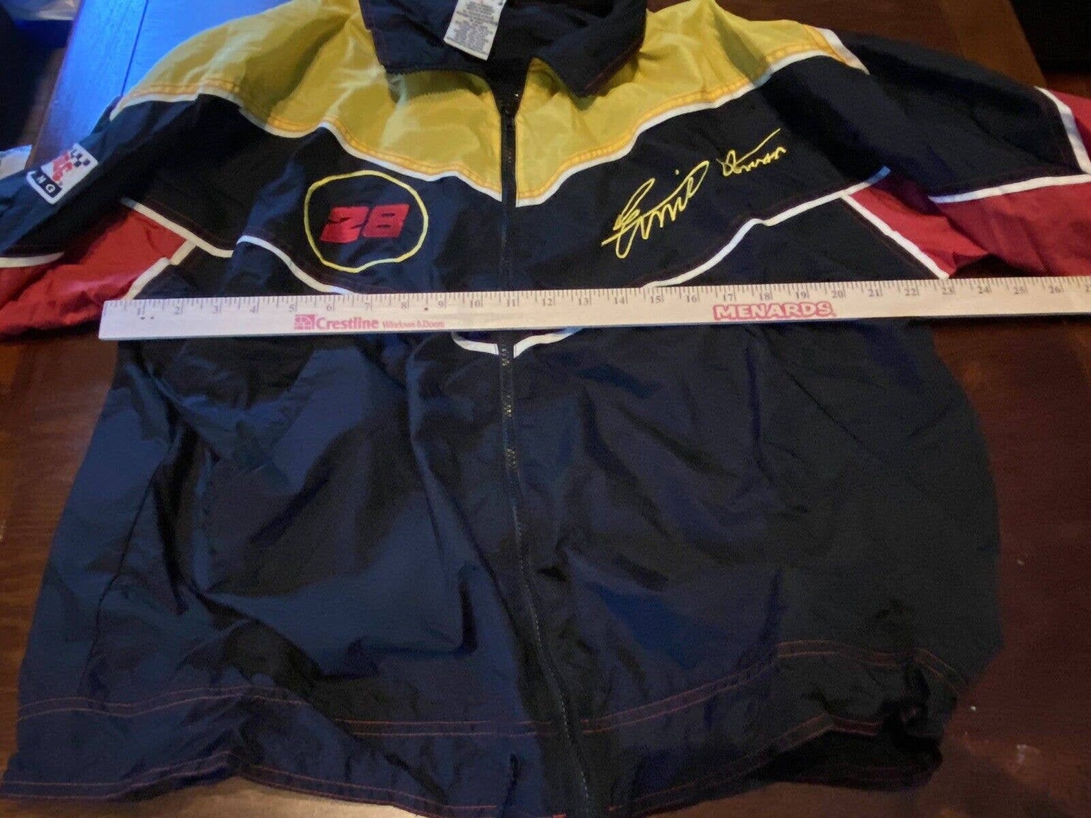 Ernie Irvin (28). NASCAR Racing Windbreaker Jacket. Size Large. Vintage ...