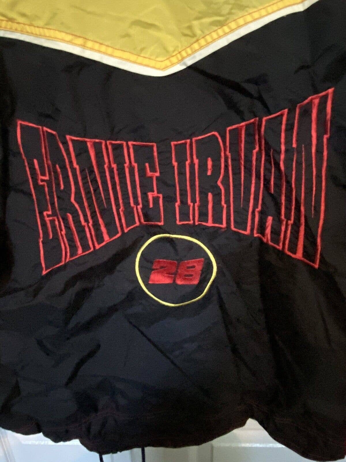 Ernie Irvin (28). NASCAR Racing Windbreaker Jacket. Size Large. Vintage ...