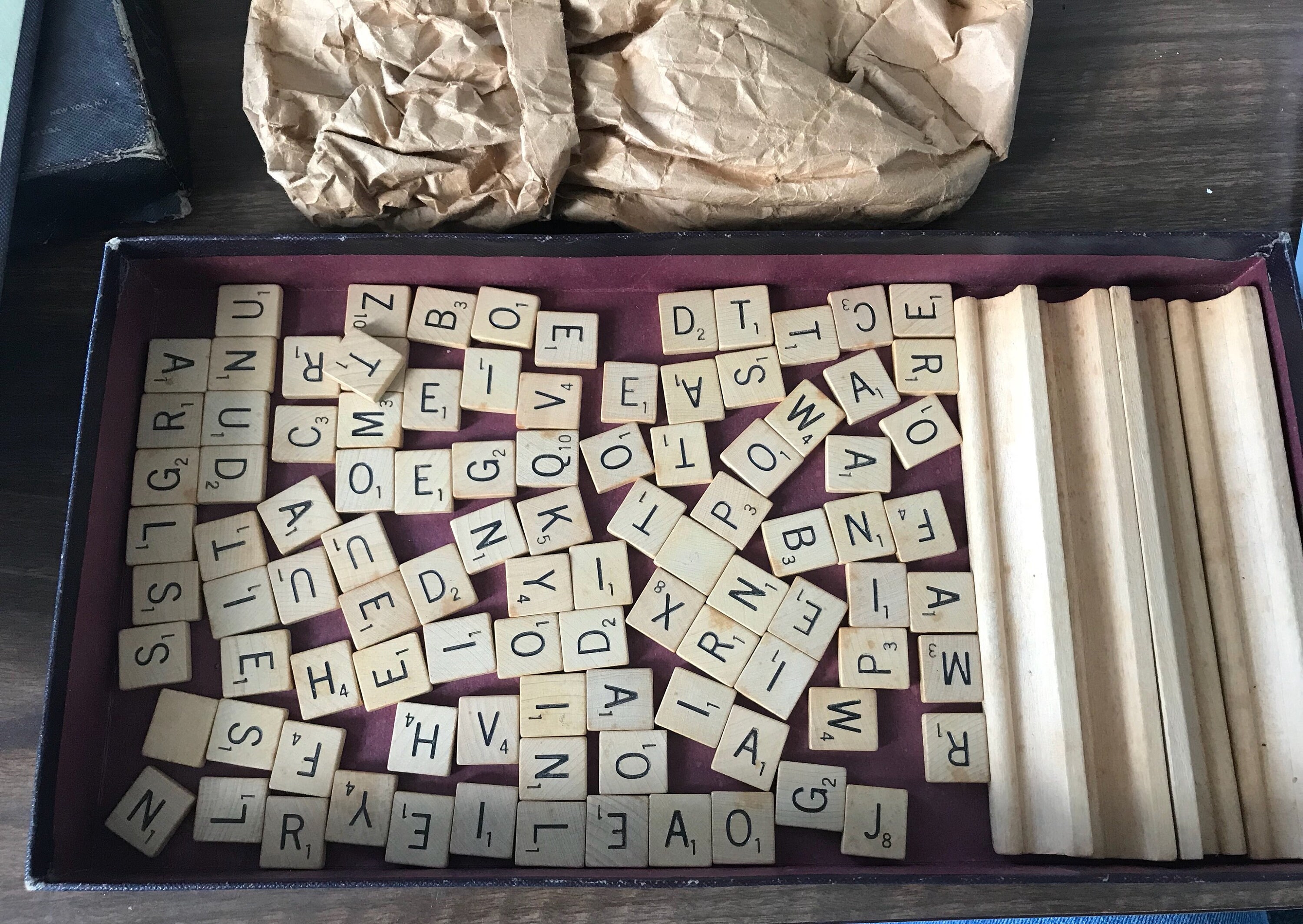 Antique 1950s Scrabble Game Complete Lld Black Game Box Board Games ...