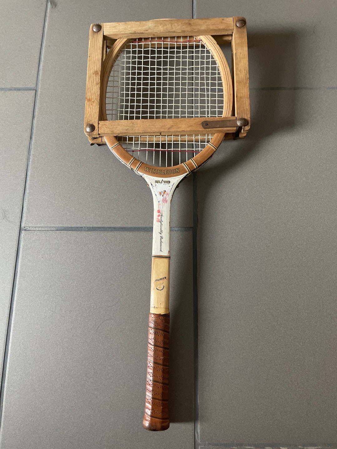 Vintage Jelinek wimbledon Wooden Tennis Racquet - Etsy