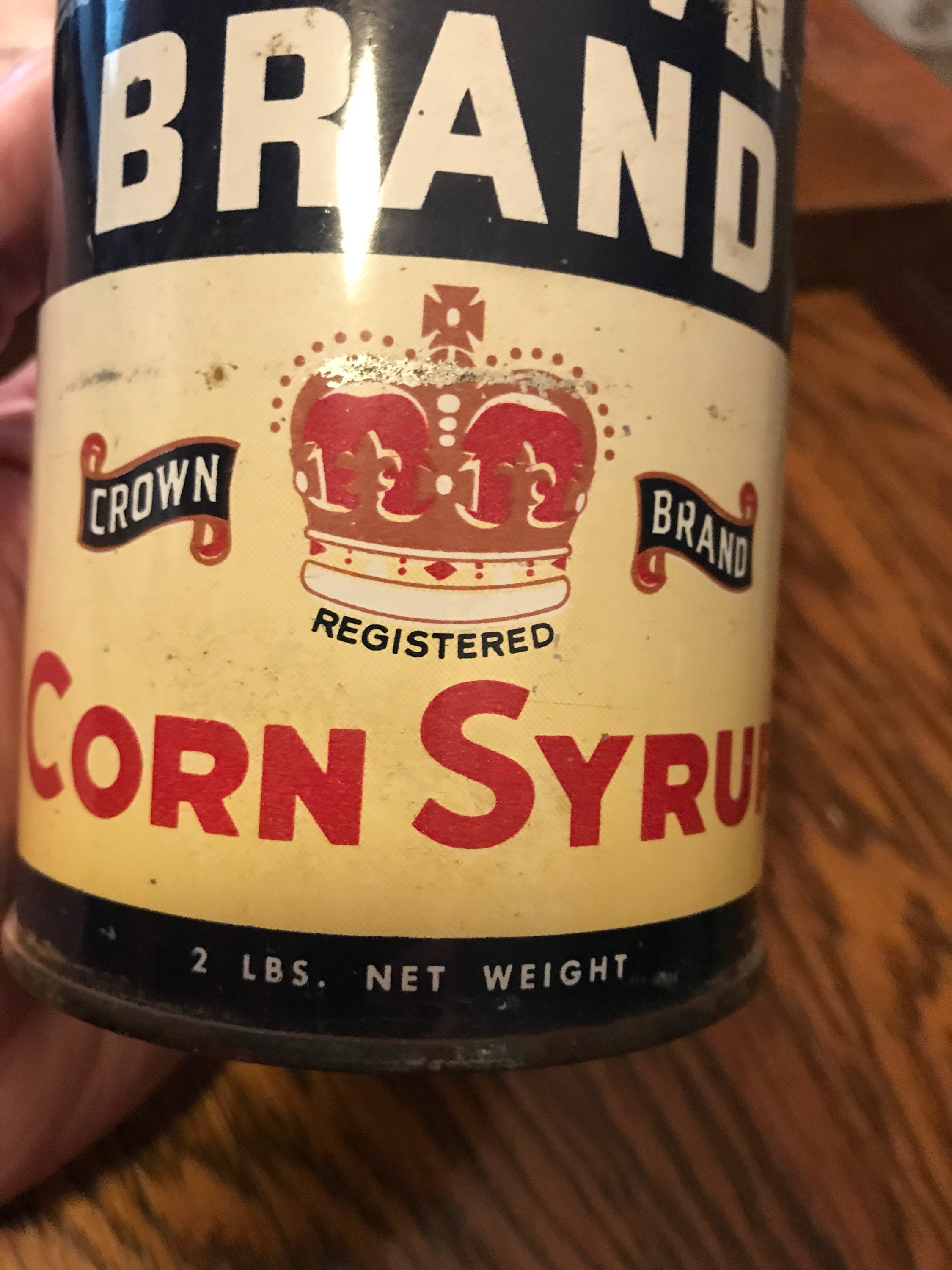 Vintage 1950s Crown Brand Corn Syrup Tin - Net Weight 2 Pounds - Etsy ...