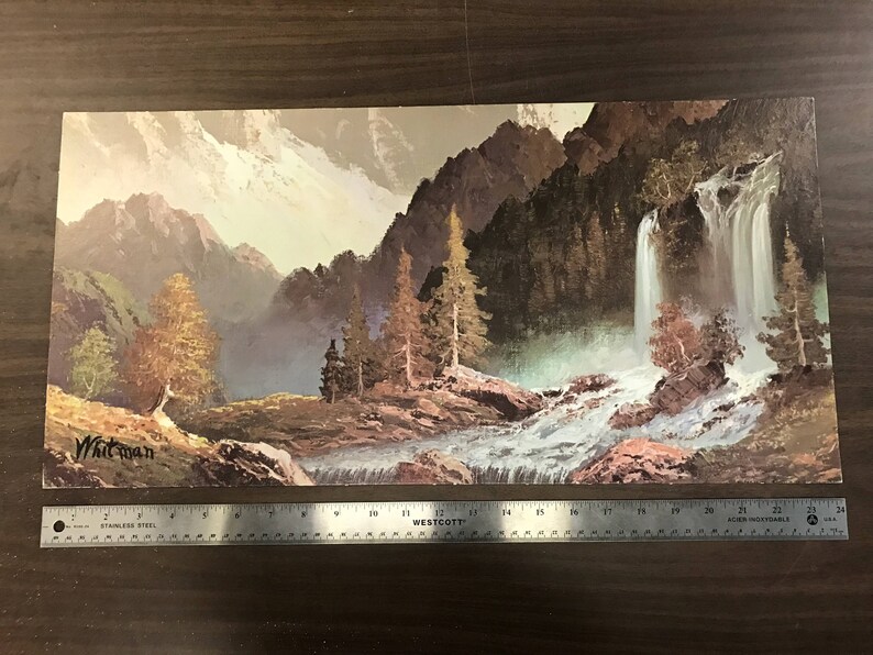 Art Print - "the Waterfall" by Whitman. 1950s Fine Art Lithograph - Etsy