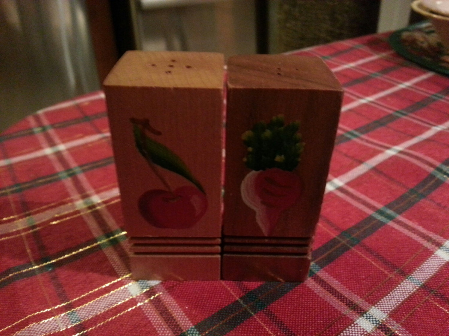 Nice Rectangular Wood Block Salt & Pepper Shakers - Etsy