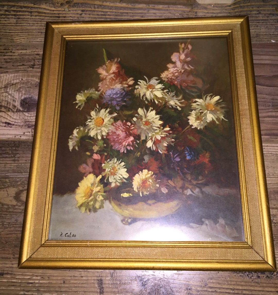 Framed R. Colao Still Life - Flowers - Etsy