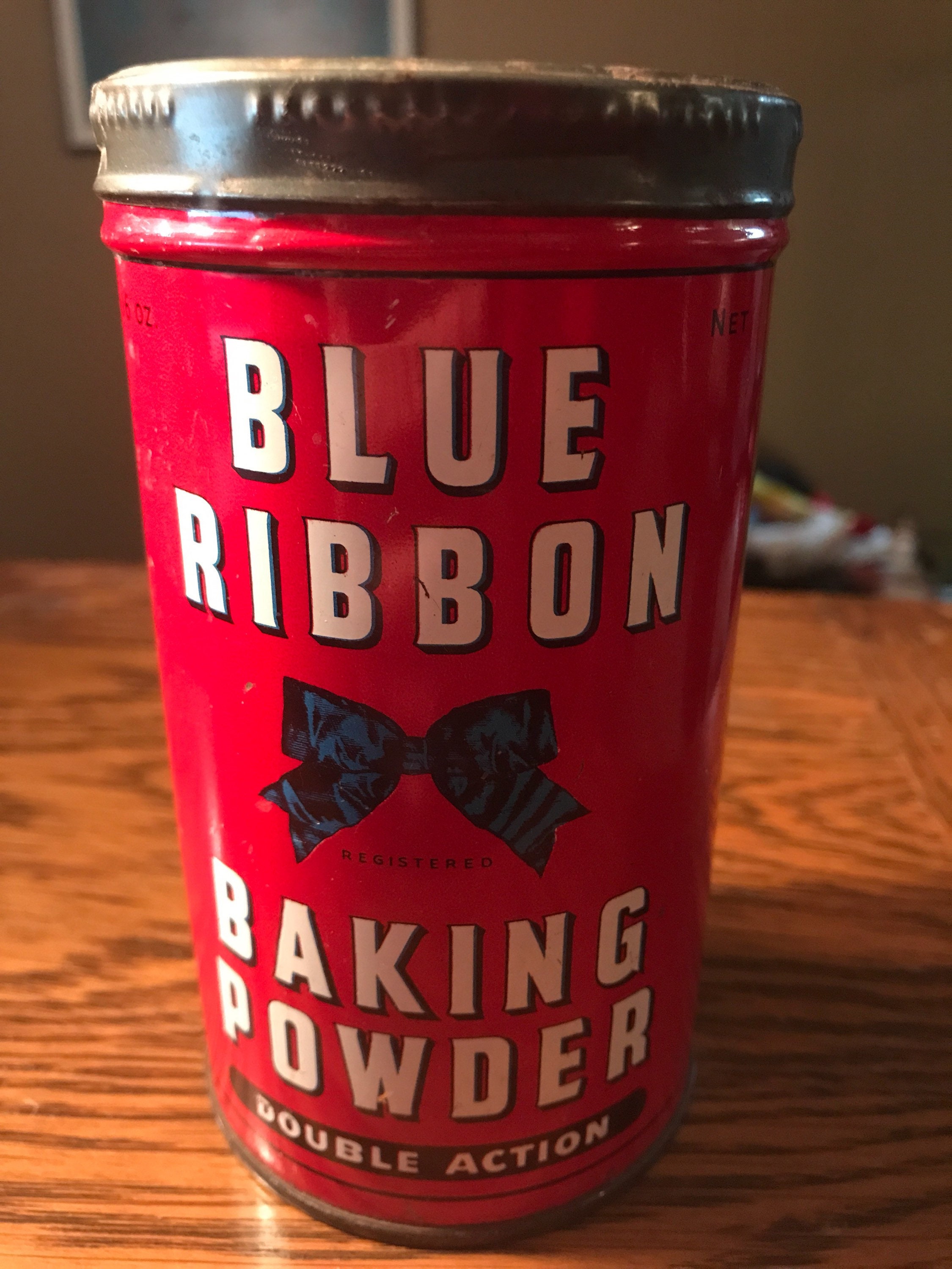 Beautiful Blue Ribbon Baking Powder Tin Circa 1950s - Etsy Canada