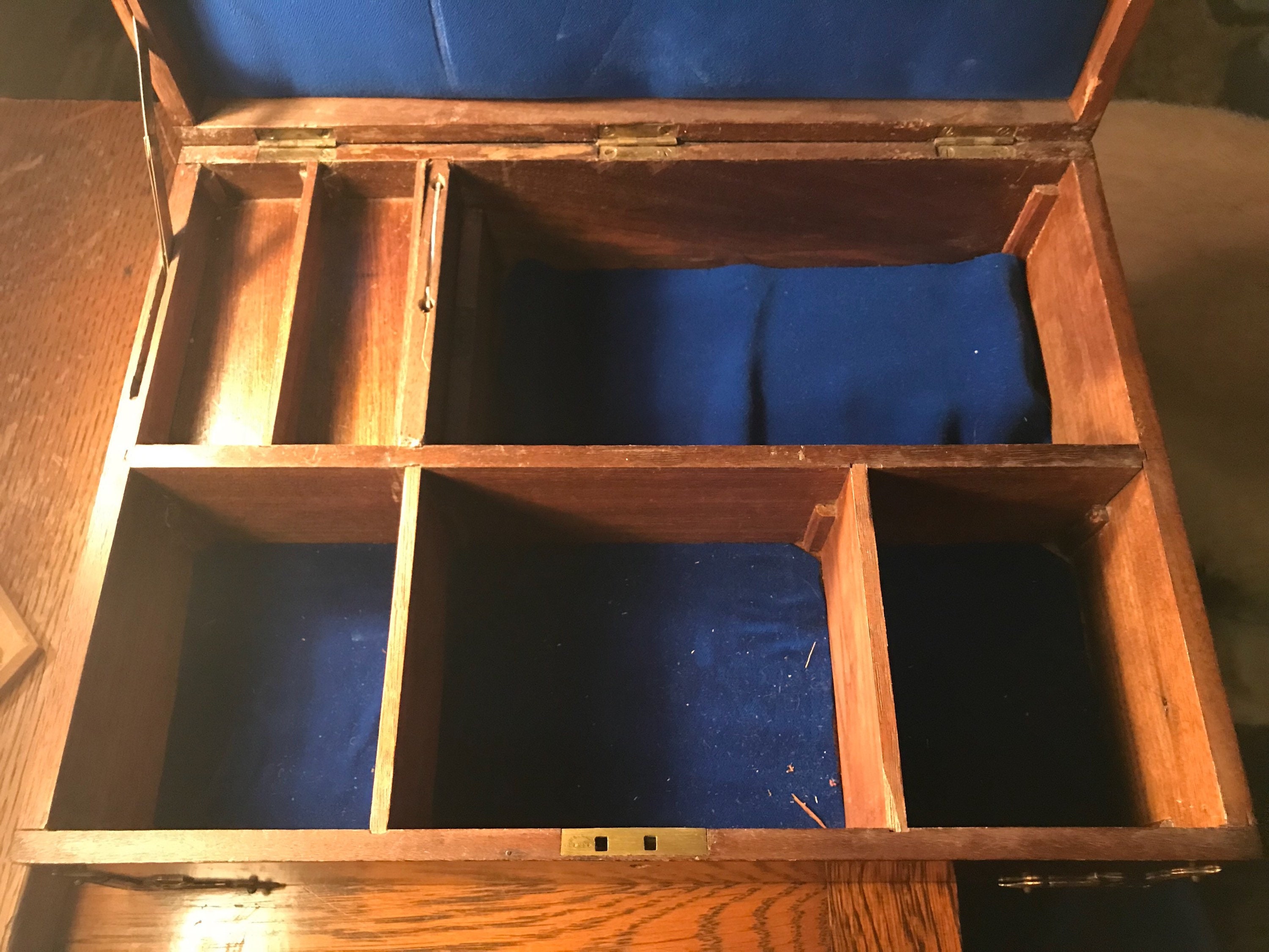 Super Rare and Unique Antique Sewing Box Dated 1865 Gilded Bronze and ...