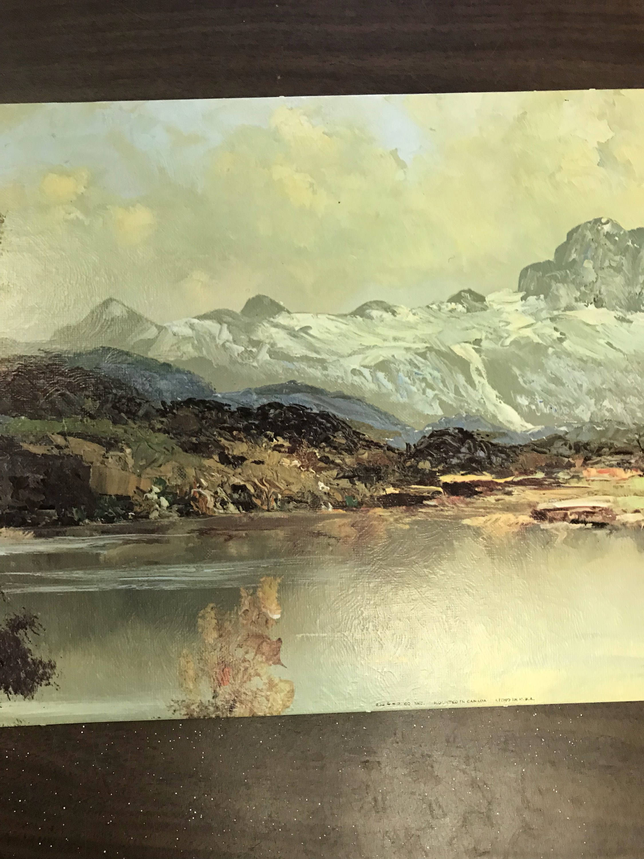 Large Fine Art Lithograph by Gellman mountain View - Etsy