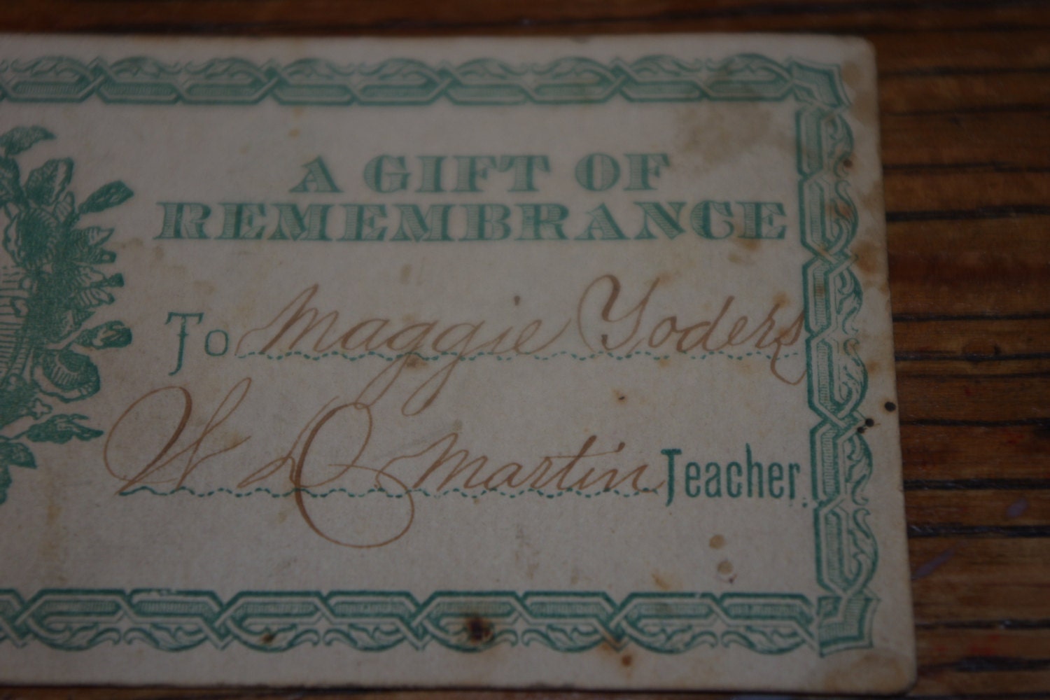 Victorian Era Gift Tag Circa 1880 - Etsy