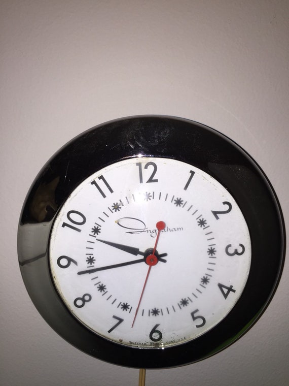 Ingraham Kitchen Wall Clock 1940s | Etsy