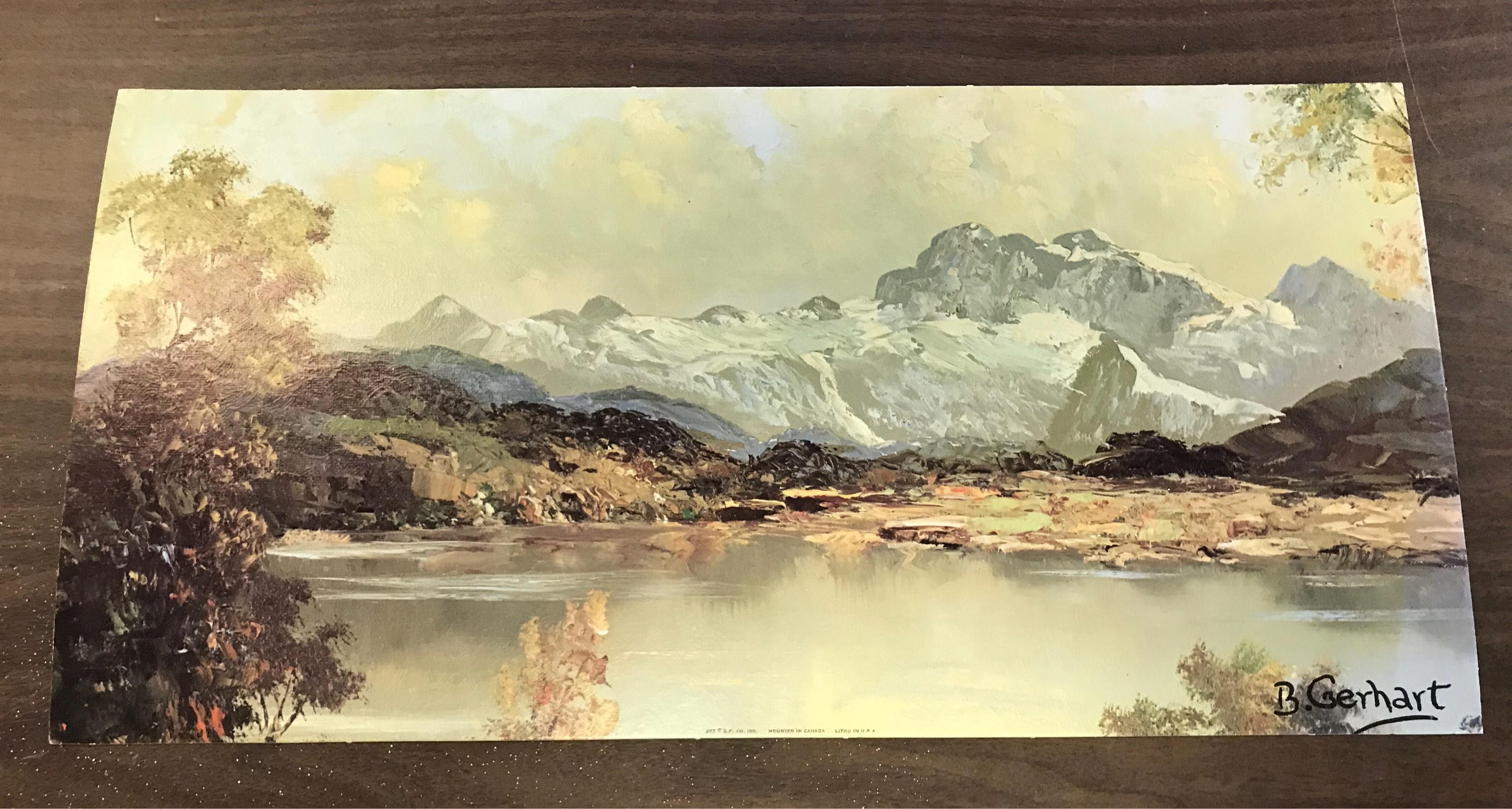 Large Fine Art Lithograph by Gellman "mountain View" by B Gerhart. 12 ...