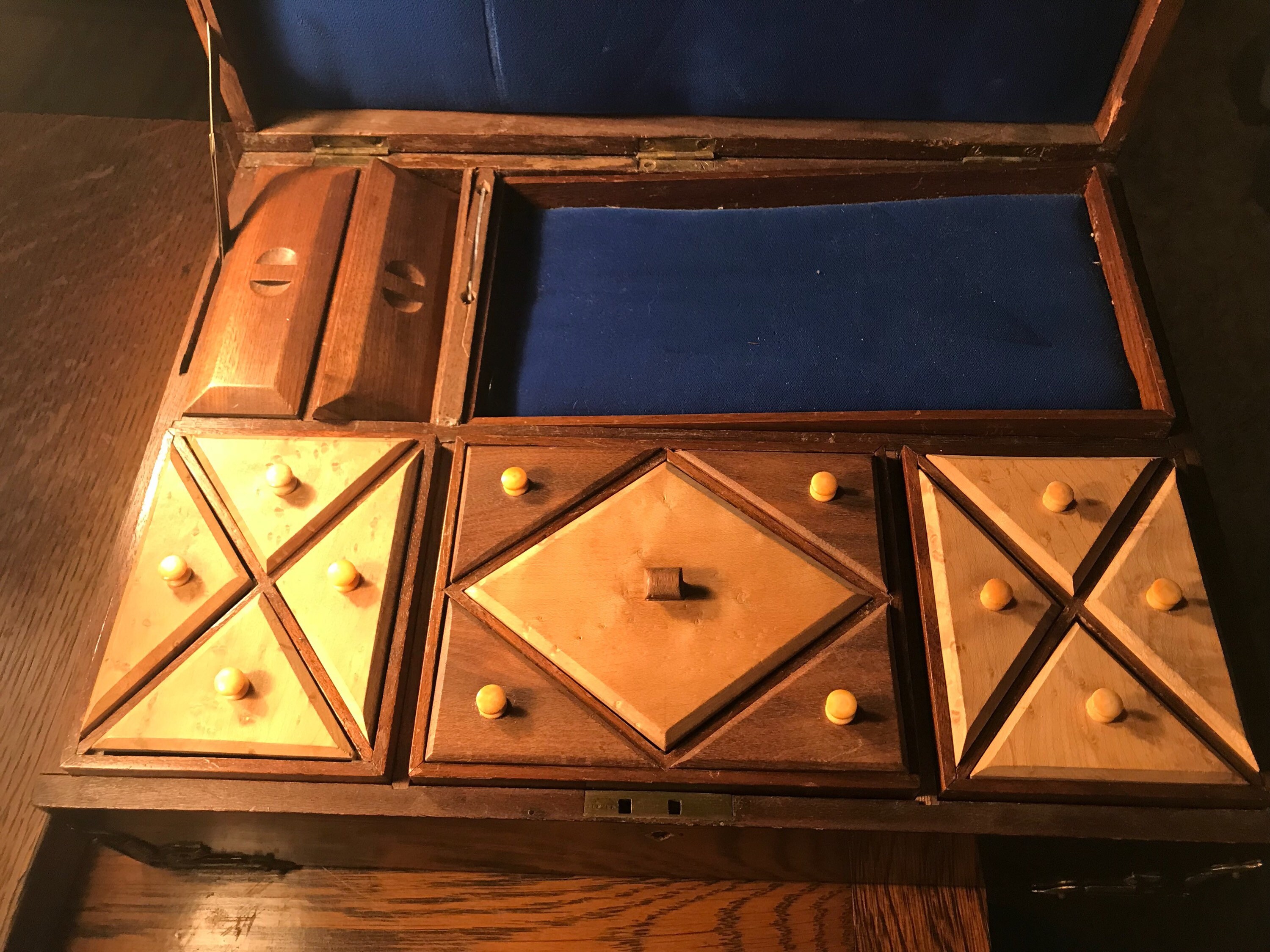 Super Rare and Unique Antique Sewing Box Dated 1865 Gilded Bronze and ...