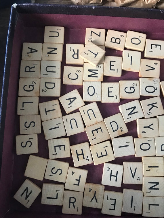 Antique 1950s Scrabble Game Complete Lld Black Game Box Board Games ...