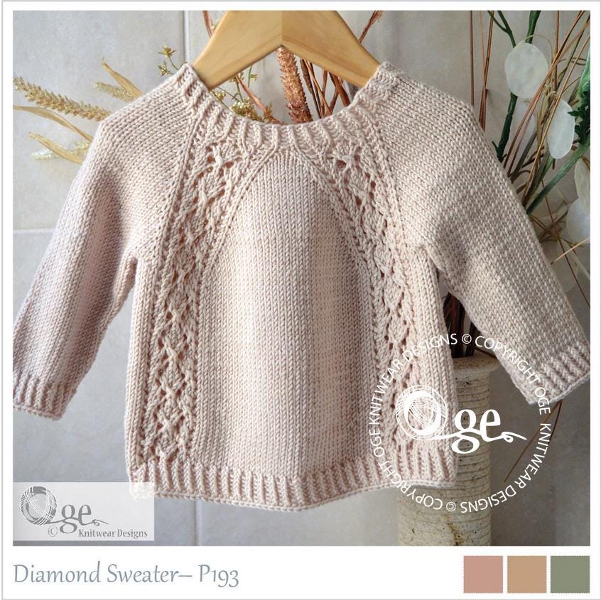 KNITTING Pattern-diamond Sweater– P193 - Etsy KNITTING Pattern-diamond Sweater– P193 - Etsy