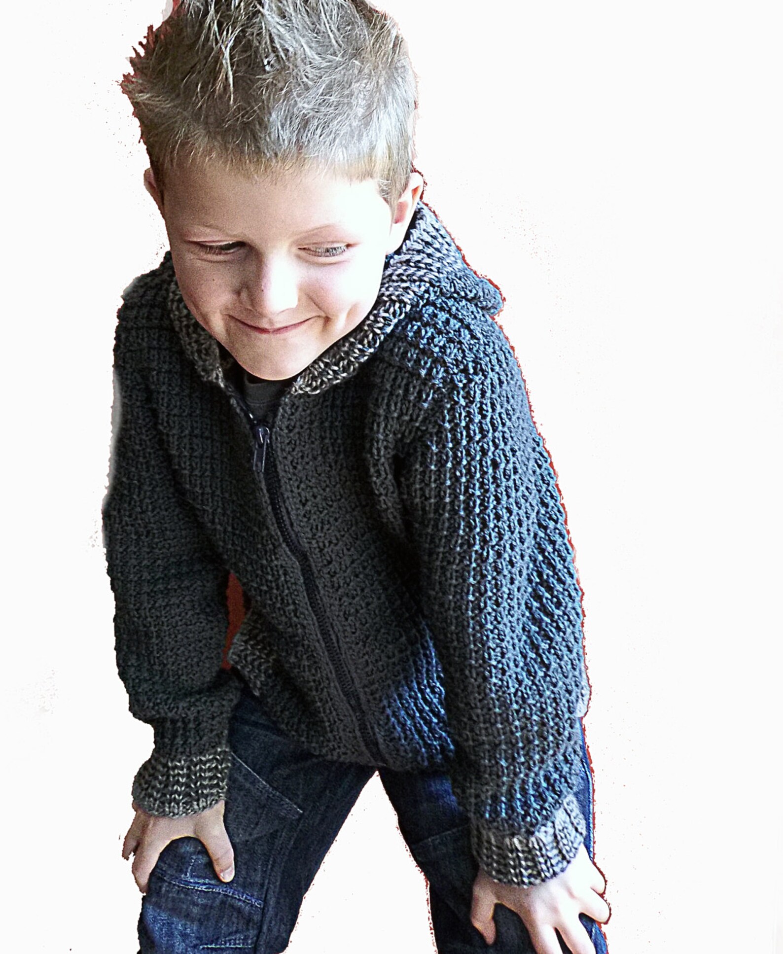 KNITTING Pattern-boys Stylish Jacket With Pockets and Optional - Etsy ...