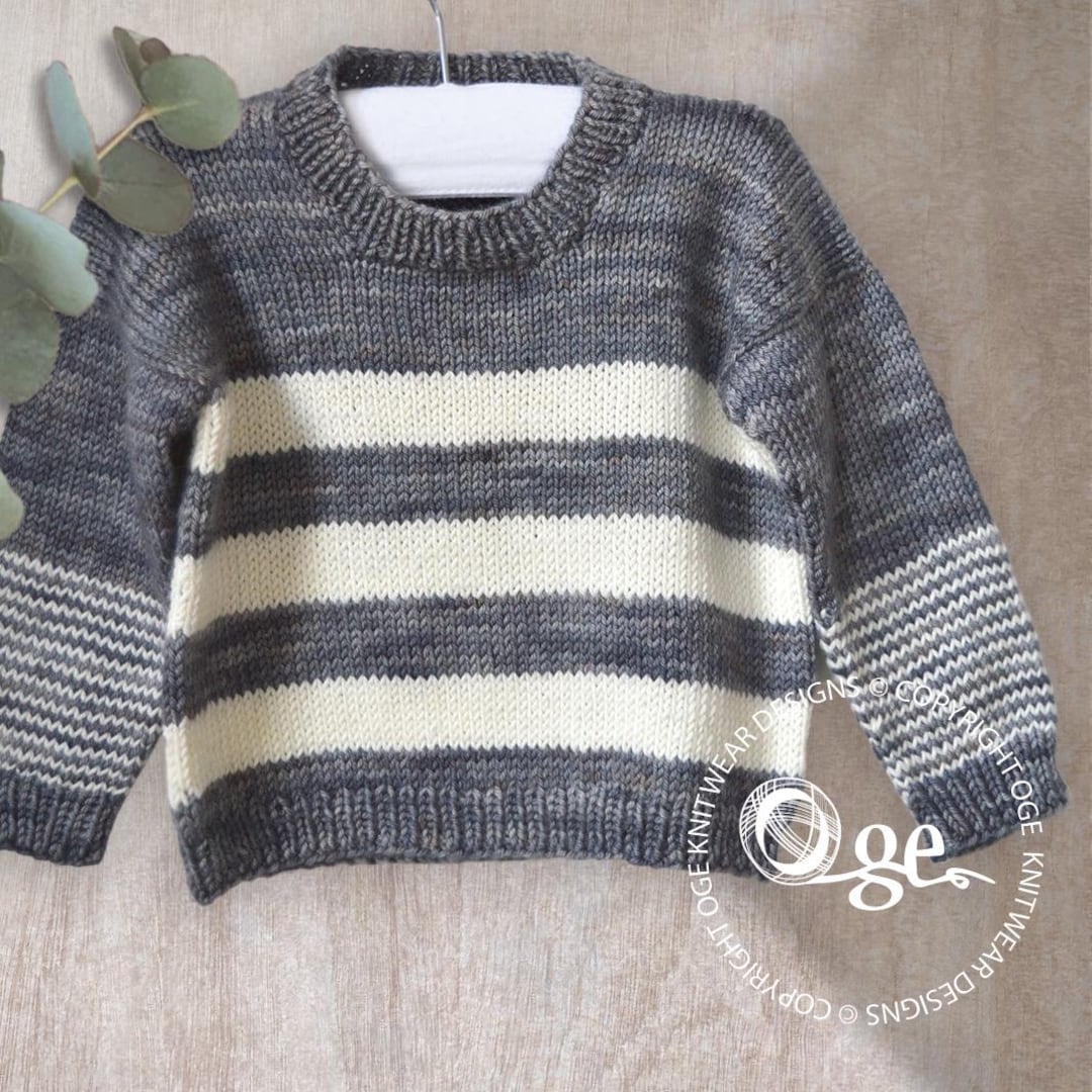 KNITTING Pattern-ledger Stripe Sweater - P285 - Etsy
