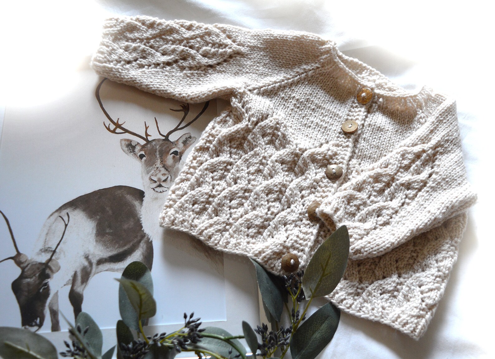 KNITTING PATTERN-Wynter Rose Cardigan P169 | Etsy