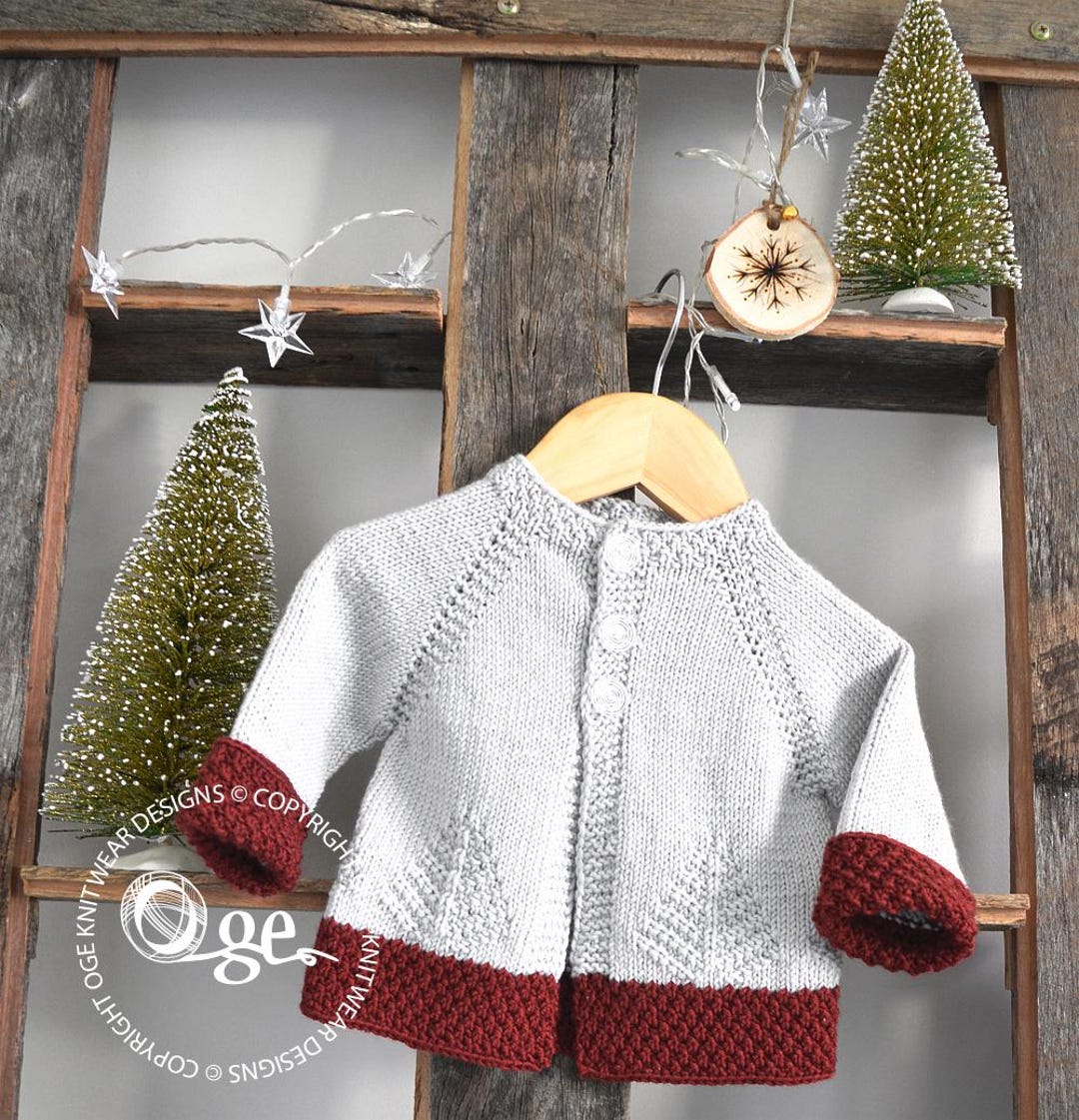 KNITTING Pattern-'fir Christmas' Cardigan - P138 - Etsy