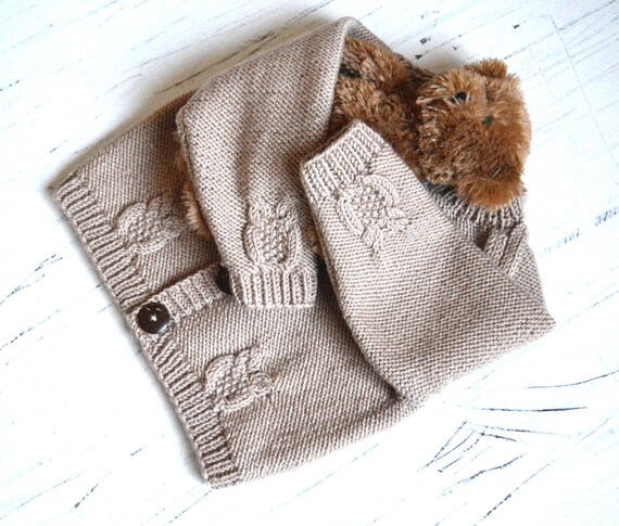 KNITTING Pattern-raglan Sleeve Cardigan With Little Owls - Etsy Australia