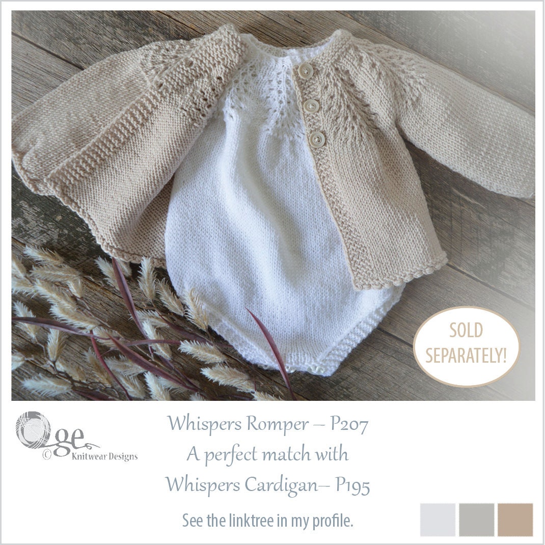 KNITTING Pattern-whispers Romper P207 | Etsy