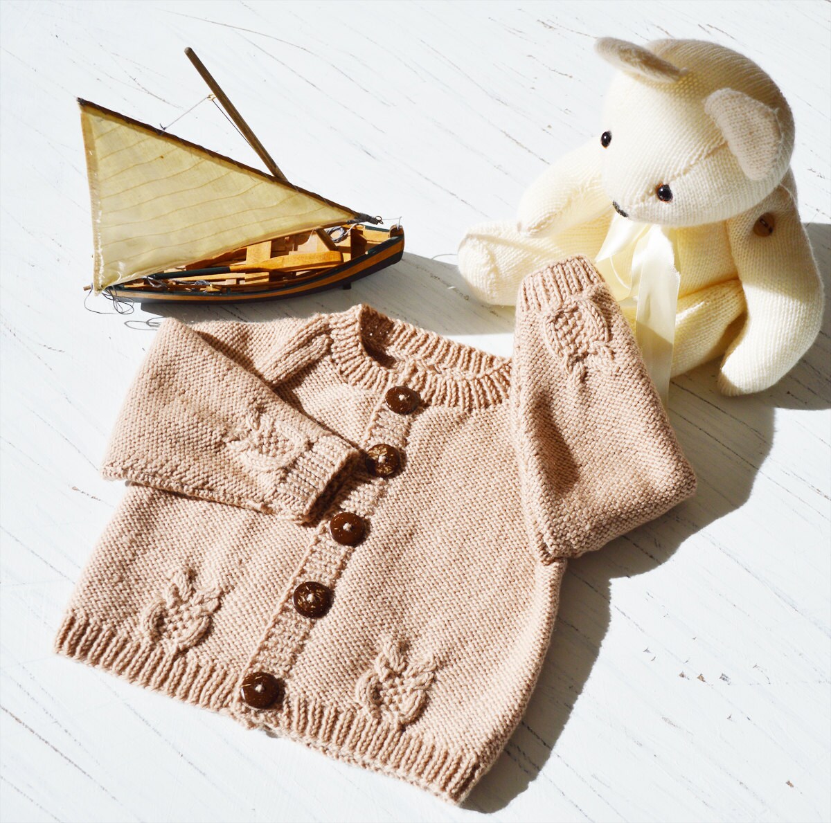 KNITTING Pattern-raglan Sleeve Cardigan With Little Owls - Etsy Australia