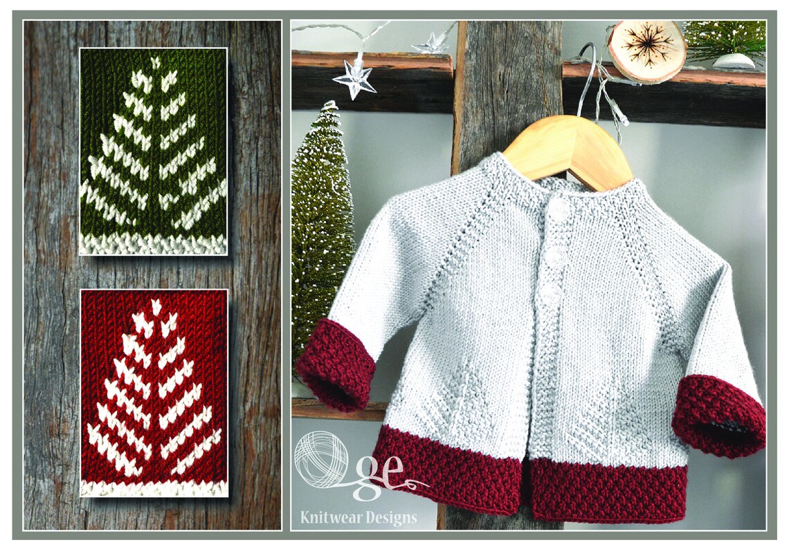 KNITTING Pattern'fir Christmas' Cardigan P138 - Etsy Australia