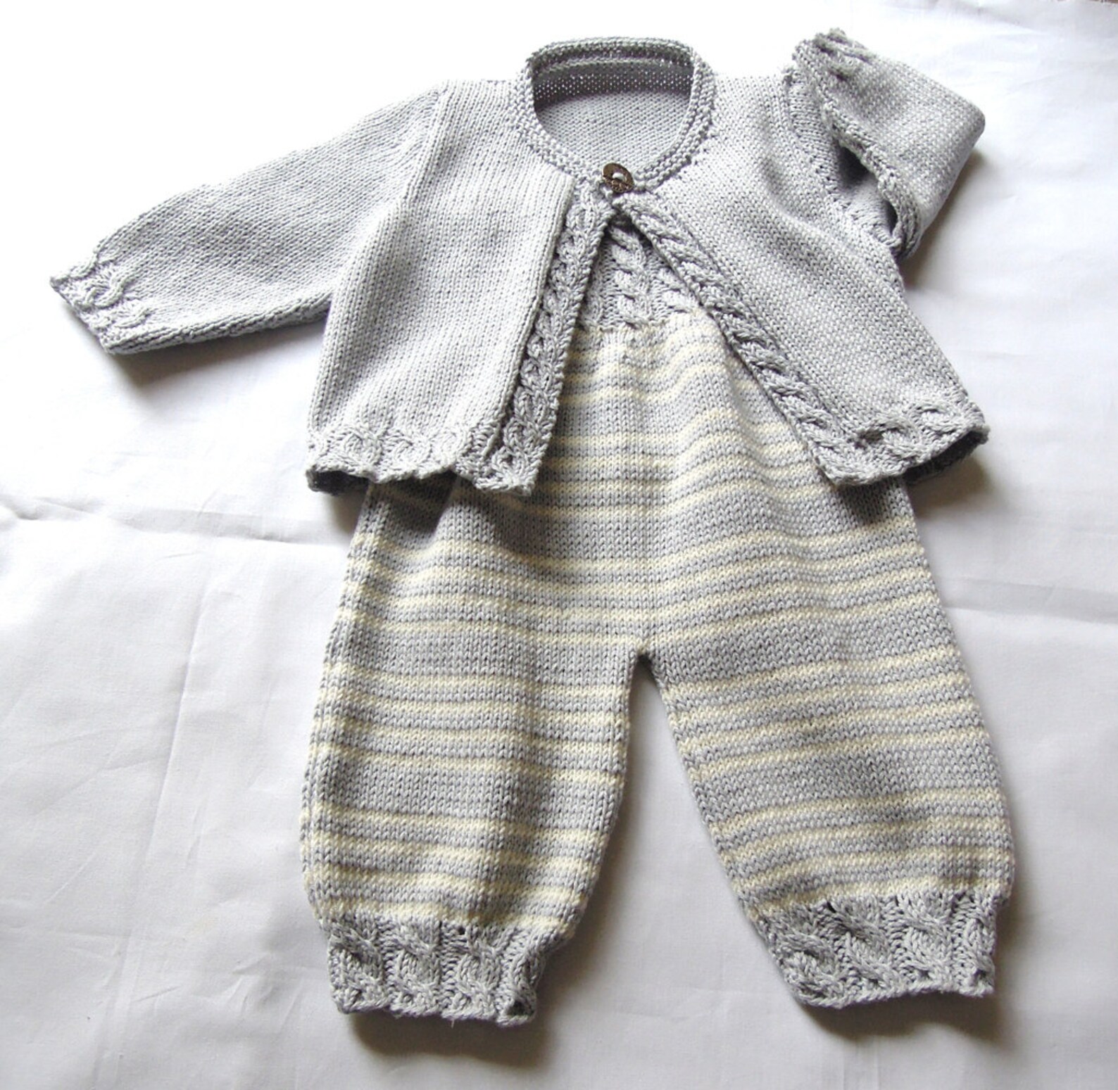 KNITTING Pattern-baby Overalls With Detailed Cabled Bodice and - Etsy