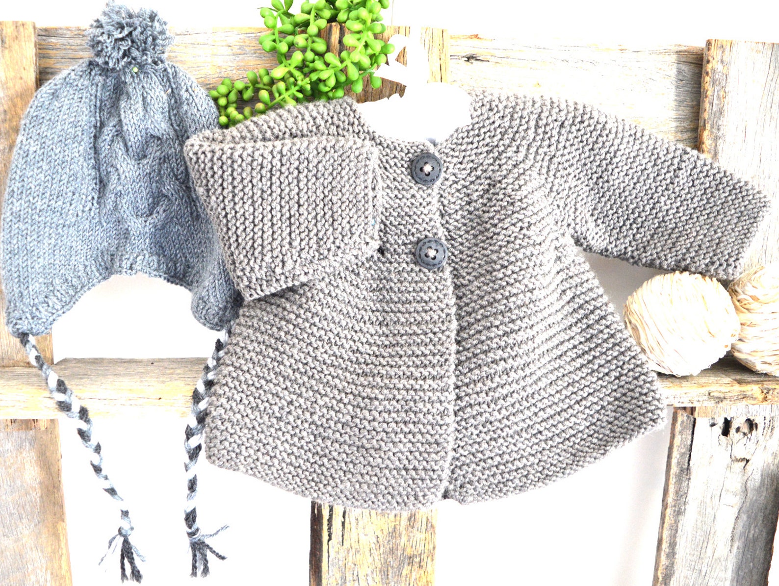 KNITTING Pattern-garter Stitch Jacket With Back Pleat and - Etsy