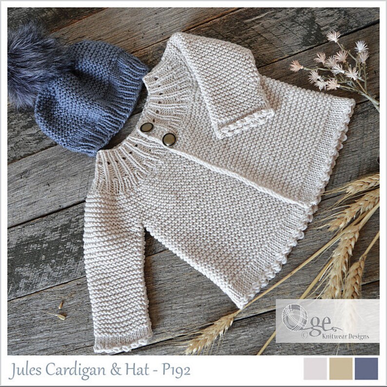 KNITTING Pattern-jules Cardigan & Hat P192 - Etsy