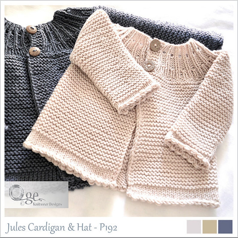 KNITTING Pattern-jules Cardigan & Hat P192 - Etsy Australia