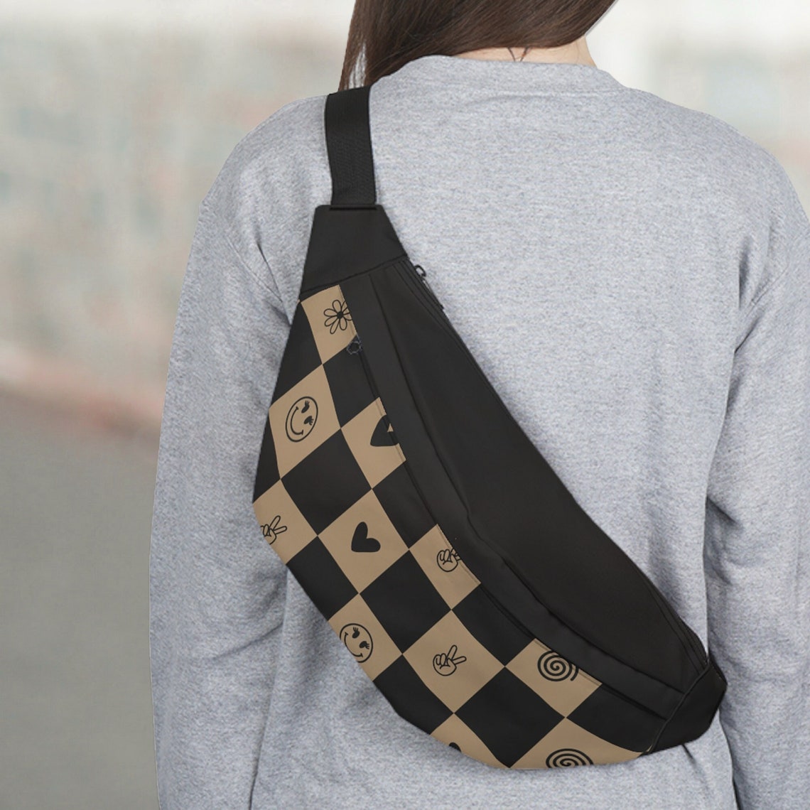 Checkered Fanny Pack, 90s Fanny Pack, Mini Diaper Bag, Baby Shower Gift ...