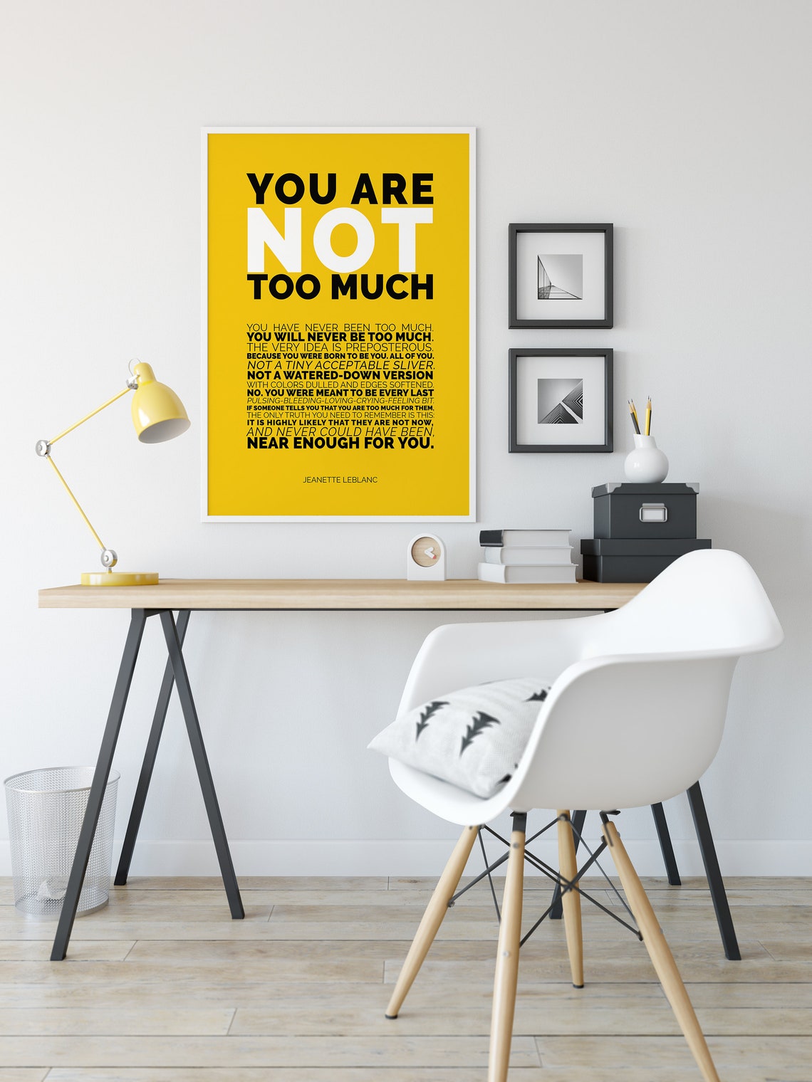 You Are Not Too Much // Inspirational Art // Fine Art Print // - Etsy