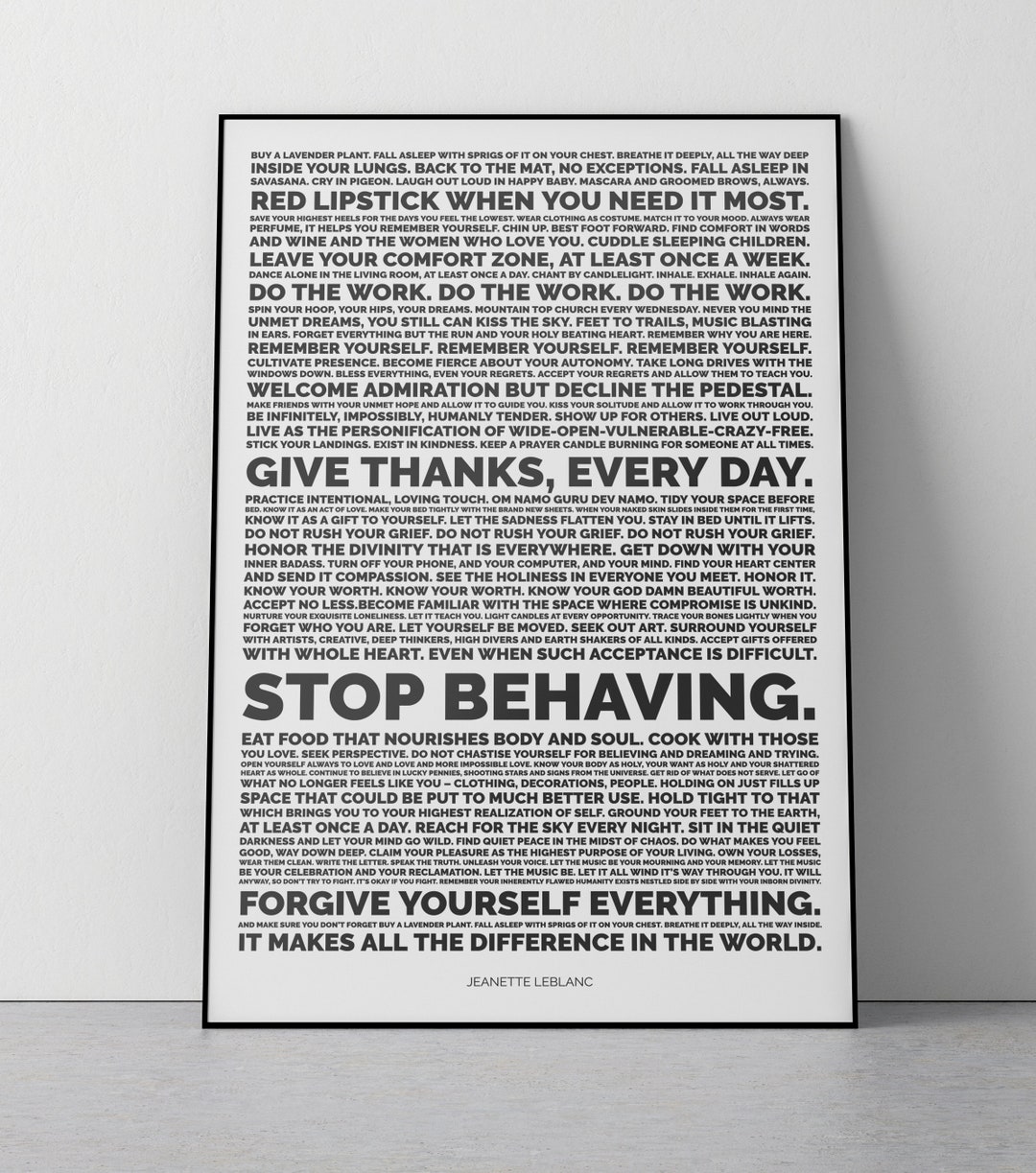 Breakup Art Print | Typography Poem for Grief & Healing a Broken Heart ...