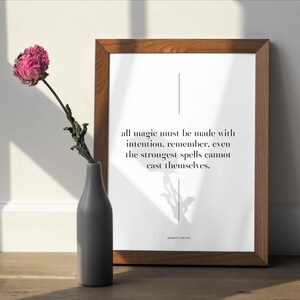 Witchy Artwork | Magic Must Be Made With Intention Print | Witchcraft ...