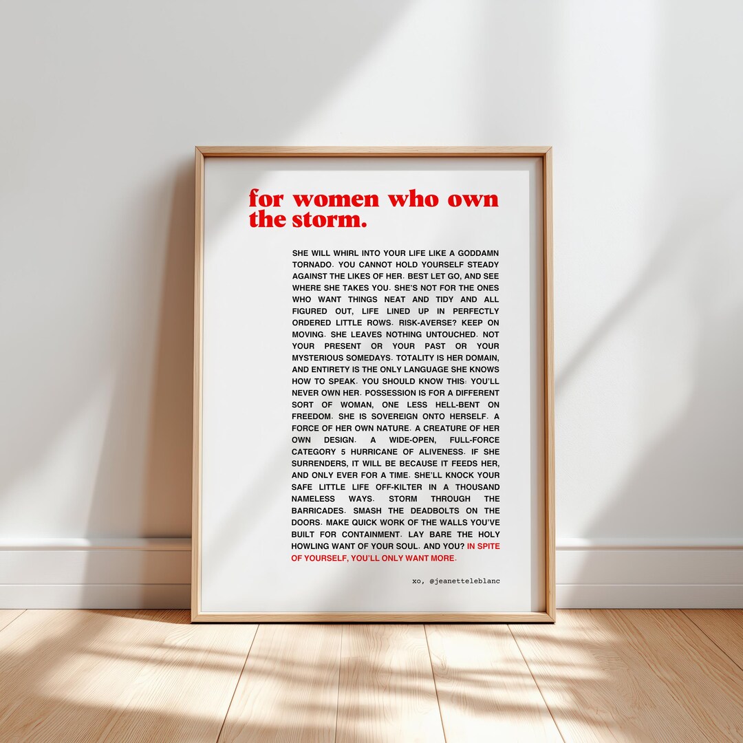 Fierce Feminine Power Poster Empowering Wall Decor for Women | Feminist ...