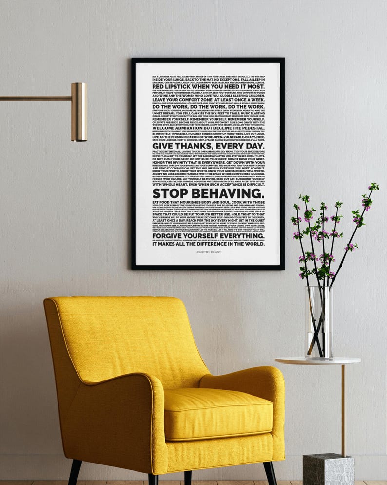 Breakup Art Print | Typography Poem for Grief & Healing a Broken Heart ...