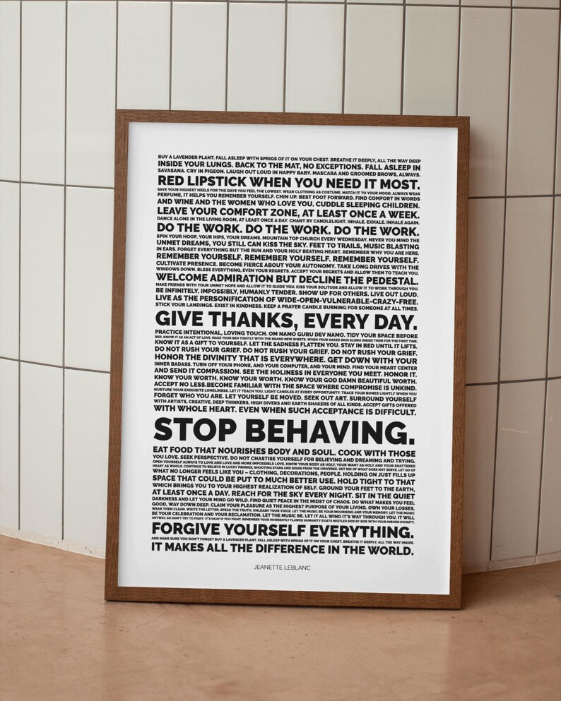 Breakup Art Print | Typography Poem for Grief & Healing a Broken Heart ...