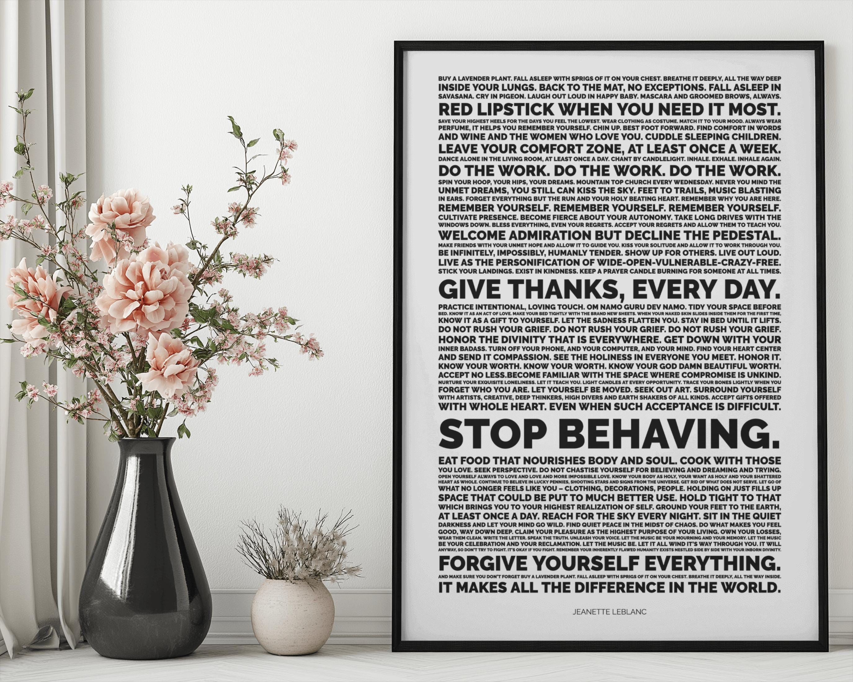 Breakup Art Print | Typography Poem for Grief & Healing a Broken Heart ...