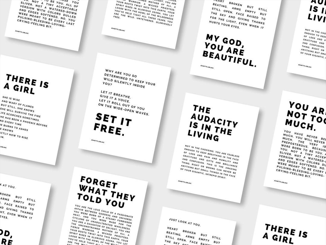 Powerful Affirmation Notecards Set of 6 | Empowering Art Prints With ...
