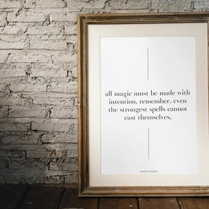 Witchy Artwork | Magic Must Be Made With Intention Print | Witchcraft ...