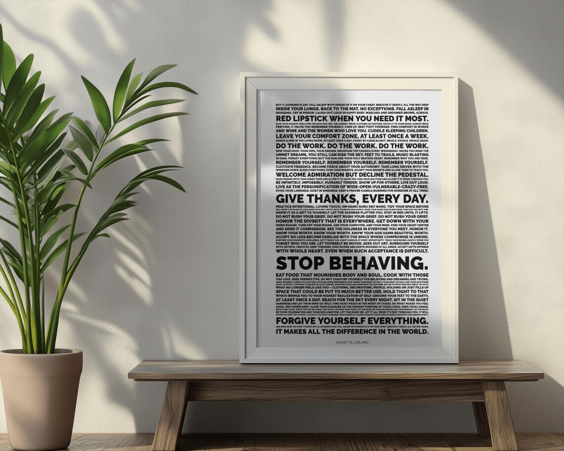Breakup Art Print | Typography Poem for Grief & Healing a Broken Heart ...