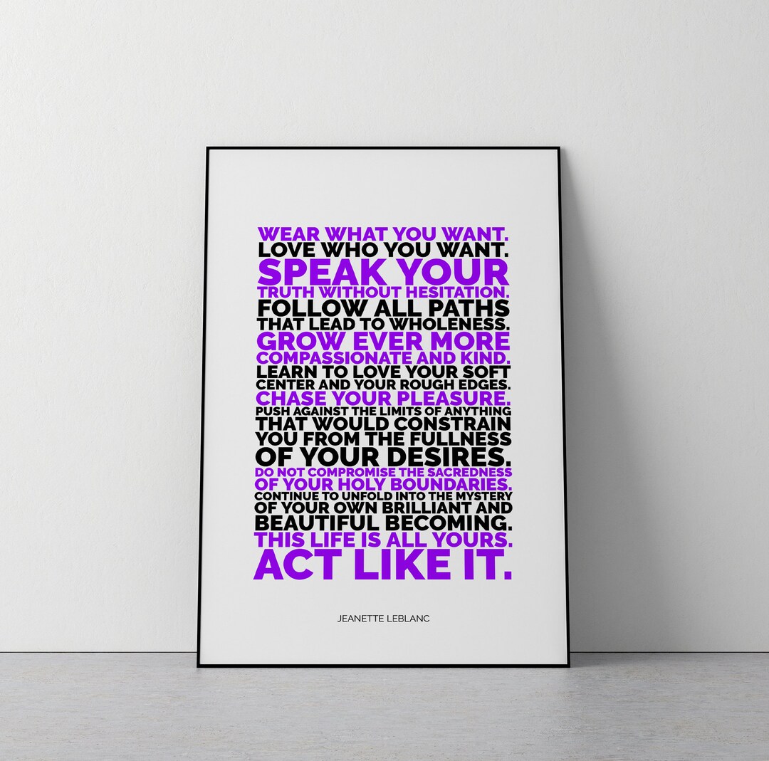 Inspirational Motivational Art | Speak Your Truth Typography Print ...