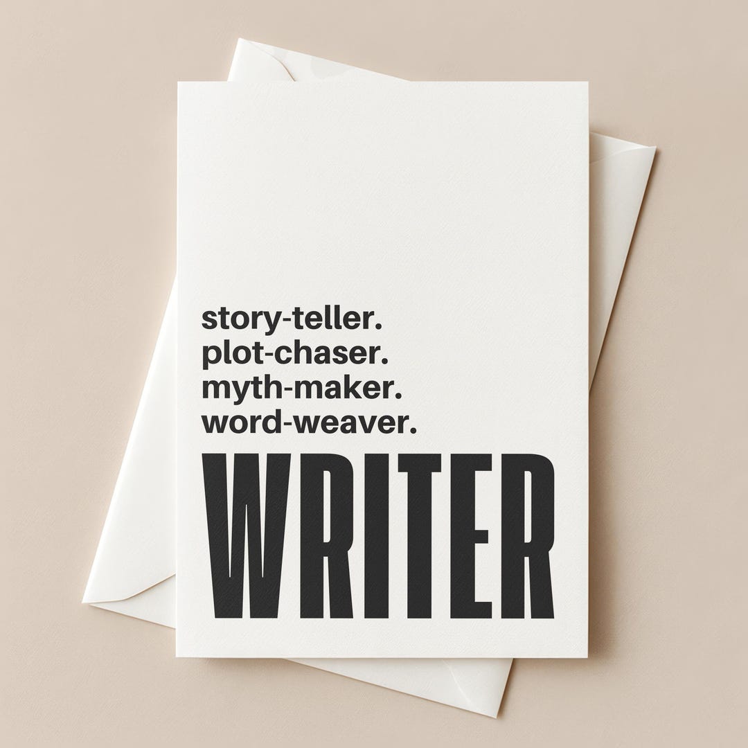 Writer Greeting Card | Custom Stationery for Storytellers and Writing ...
